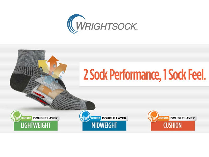 Wrightsock Stride Quarter (White) Anti-Blister-Sock