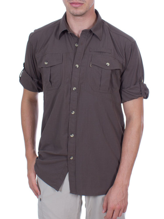 Pinewood Men's Namibia Shirt (Earth Brown) Outdoor Hemd