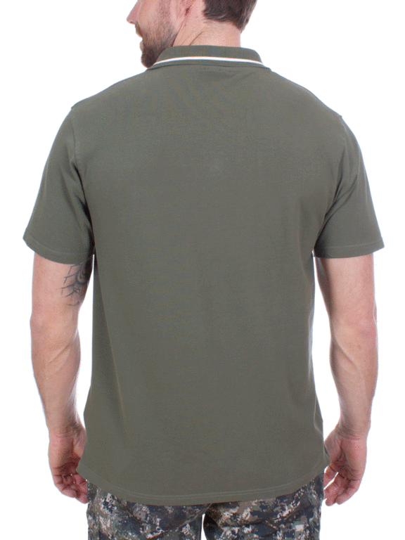 Pinewood Heren Outdoor Life Polo-Shirt (Mid Green) Outdoor Tshirt