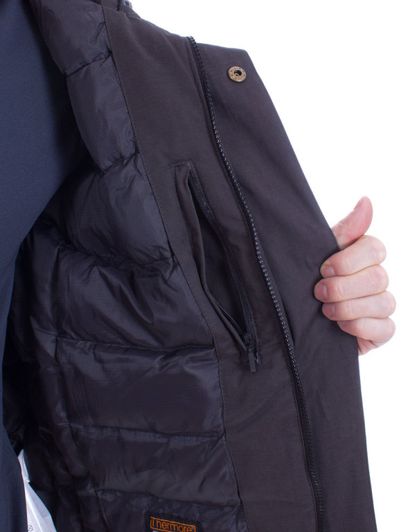 Pinewood Men's Värnamo Padded Jacket (Smoke Black) Outdoor Jacket