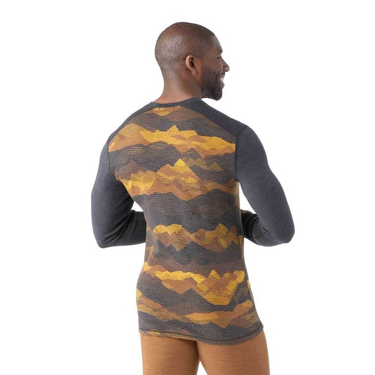 Smartwool Men Merino Base Layer Crew (Charcoal MountainScape) T