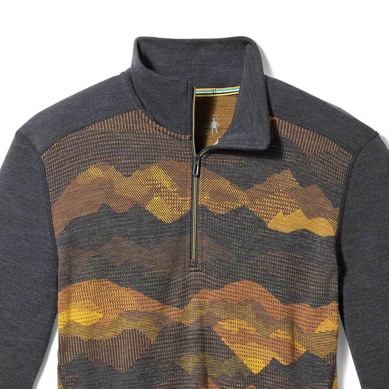 Smartwool Men's Classic Thermal Merino Base Layer 1/4 Zip (Charcoal ...