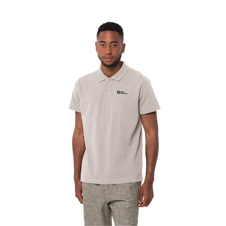 Jack Wolfskin Heren Essential Polo (Sea Shell) Pique Polo-Shirt